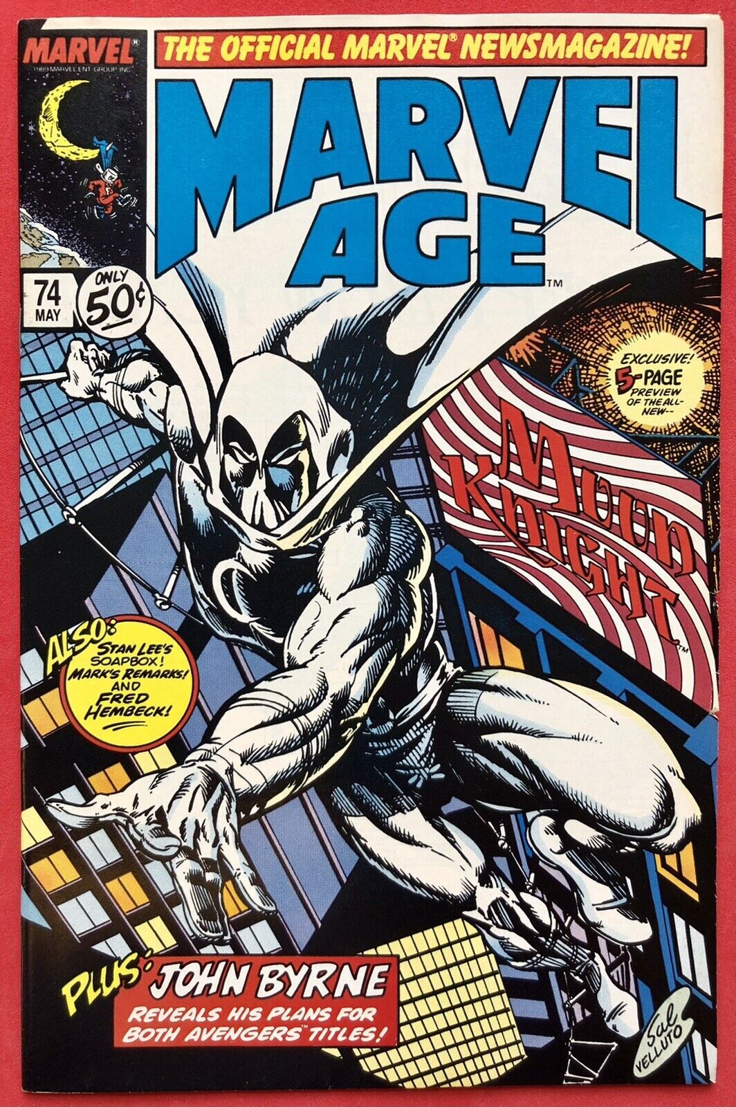 Marvel Age #74 (1989) Moon Knight Preview Sal Velluto Cover | Comic ...
