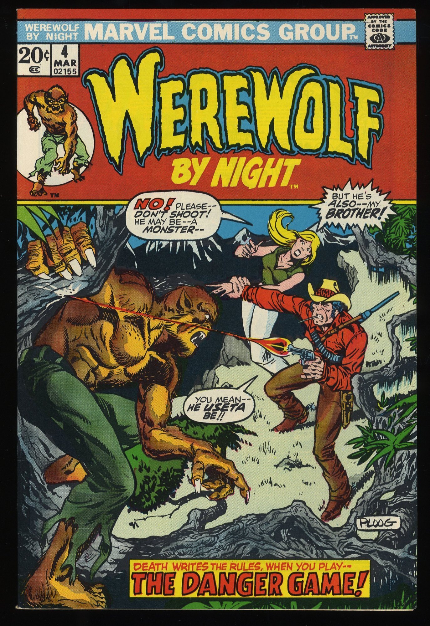 Werewolf By Night #4 NM- 9.2 The Danger Game! Mike Ploog Cover Art ...