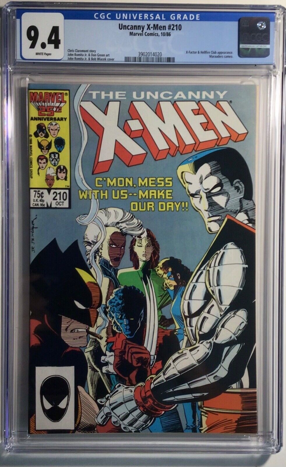 Marvel, Uncanny X-Men #210, CGC 9.4, 1st Marauders, Look! | Comic Books ...