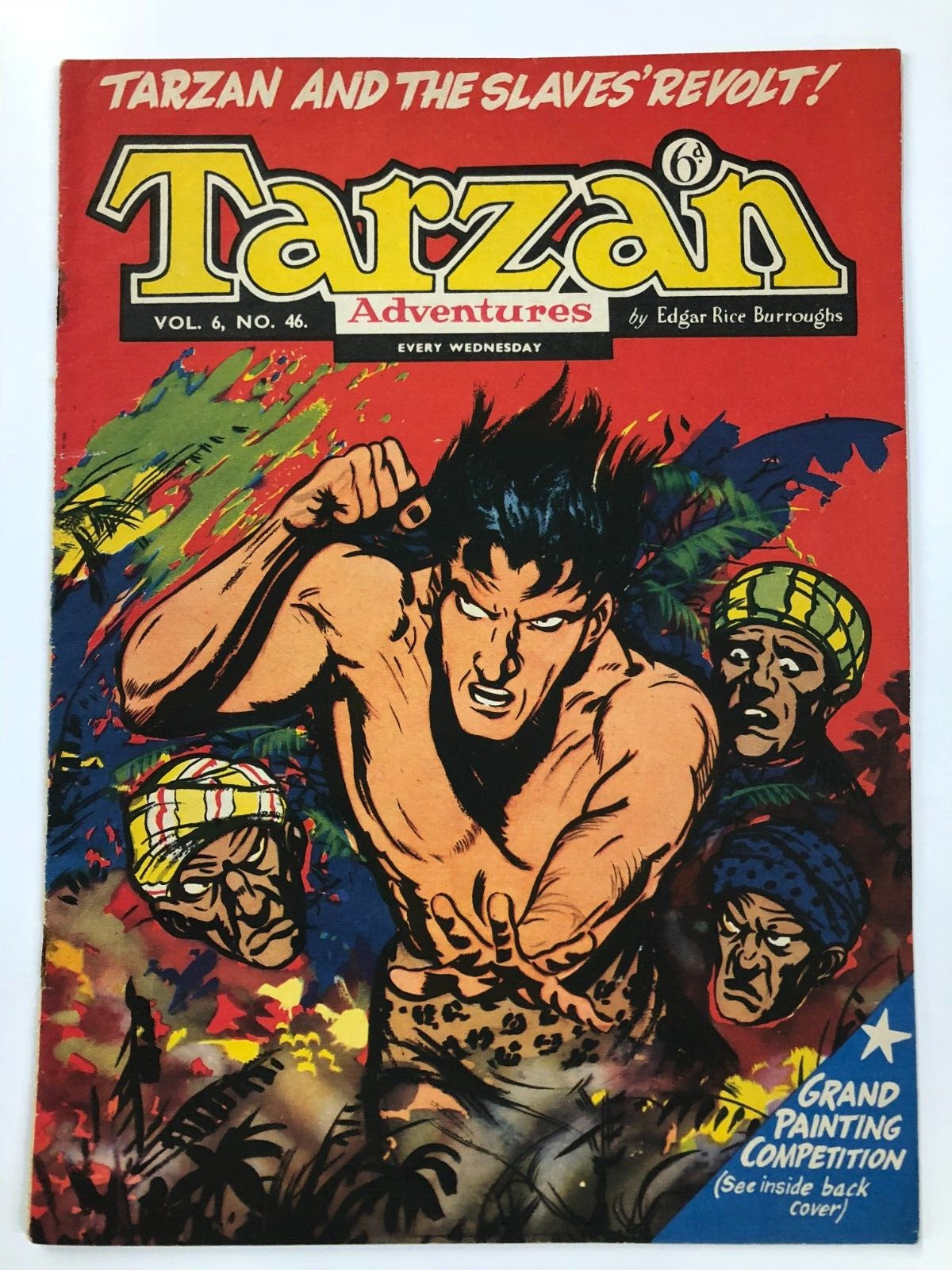 TARZAN ADVENTURES V 6#46 (1956)black & white daily strip reprints VG ...