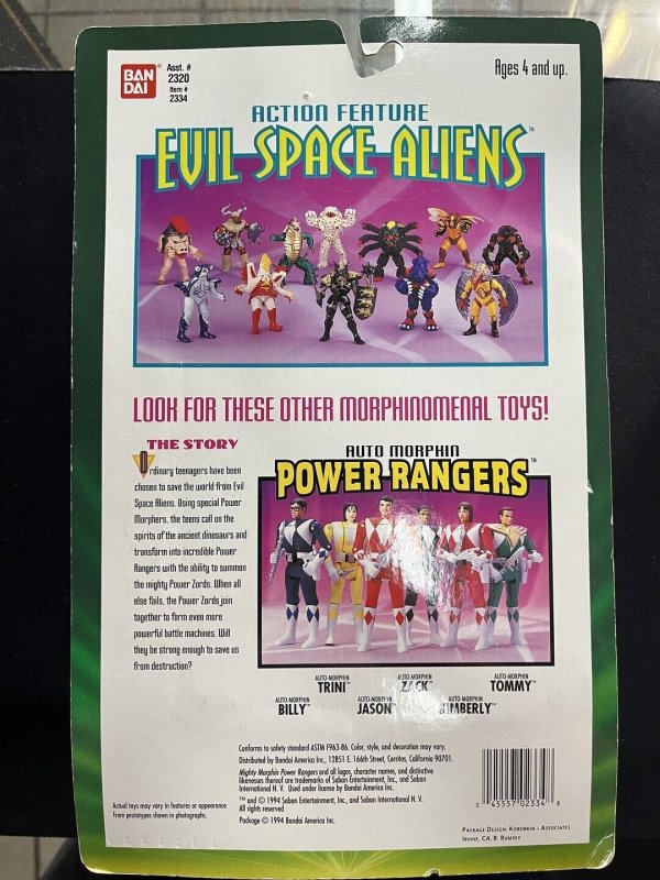 Mighty Morphin Power Rangers Evil Space Aliens Stinger Shooting Grumble ...
