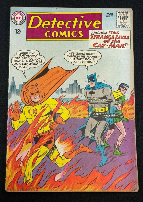 Detective Comics (1937) #325 VG/FN (5.0) Batman Robin Cat-man ...