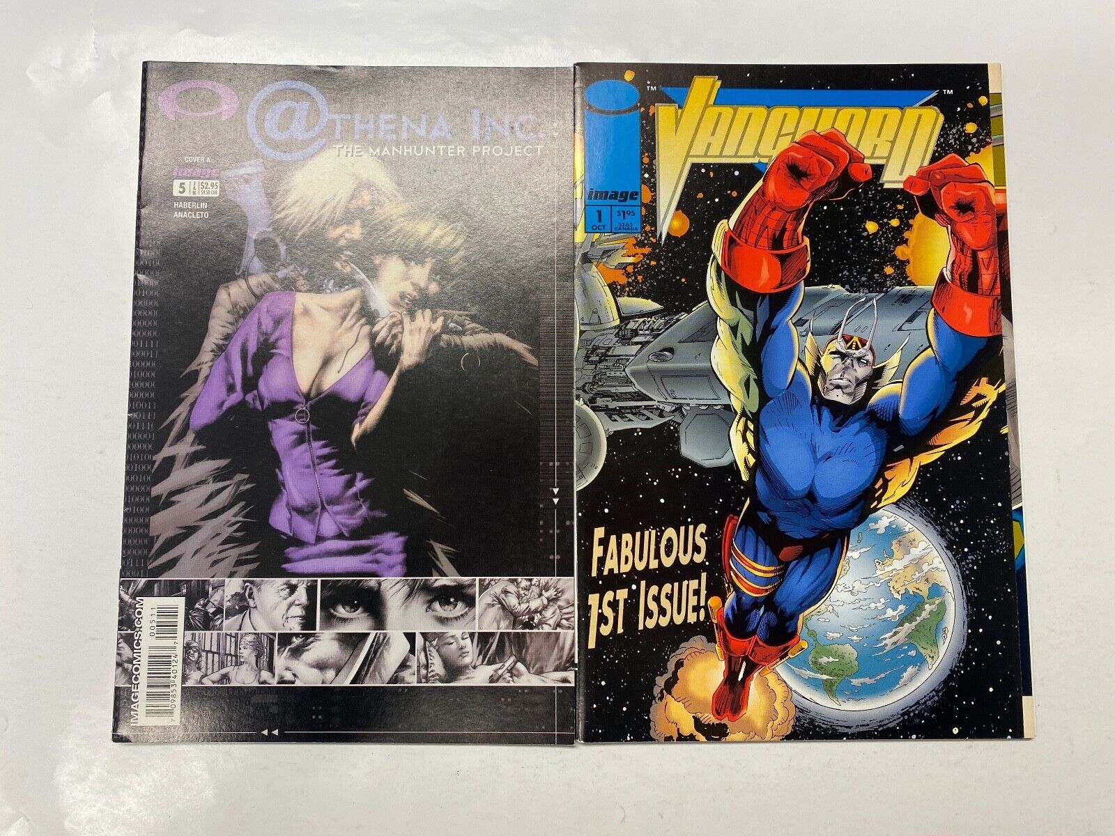 4 IMAGE comic book Rising Stars #1 3 Athena Inc. #5 Vanguard #1 36 KM10 ...