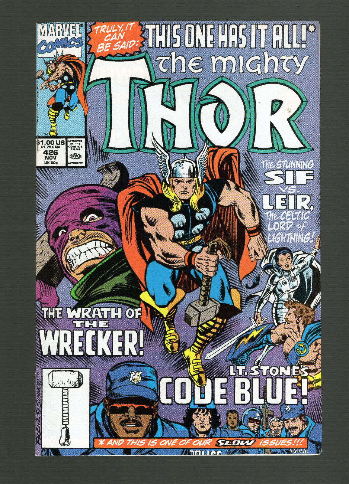 Thor #426 - Ron Frenz, Joe Sinnott Cover Art. Tom DeFalco Story. (9.2 ...