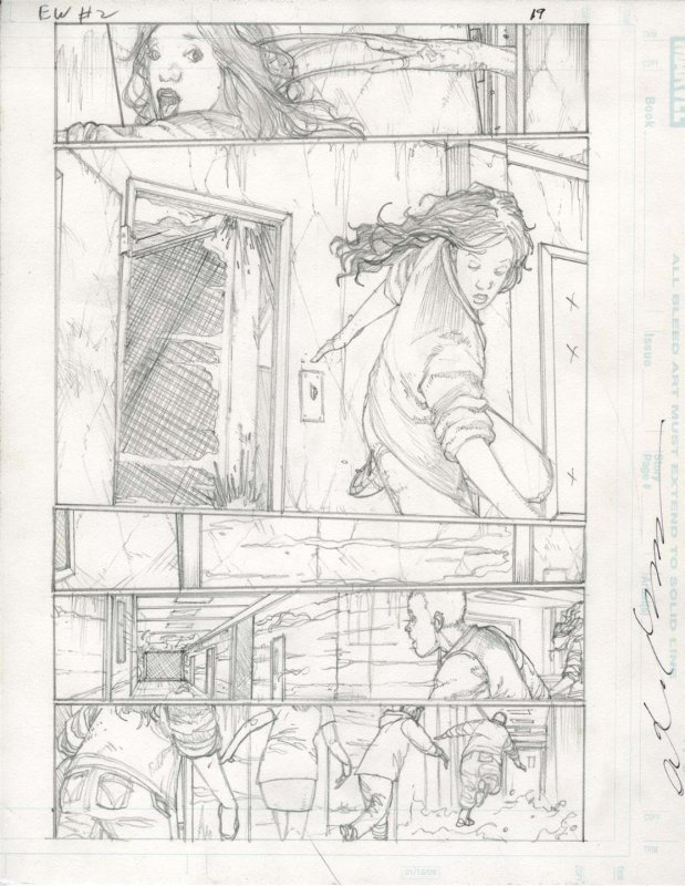 The Evil Within#2 pg 19 Original Alex Sanchez Pencil Art based HORROR ...