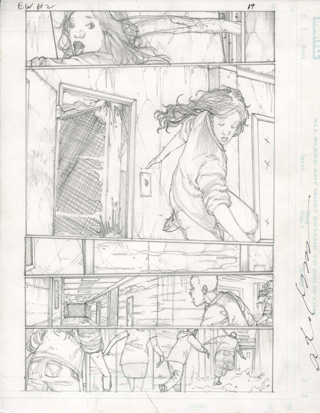 The Evil Within#2 pg 19 Original Alex Sanchez Pencil Art based HORROR ...
