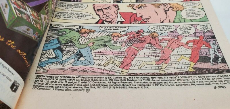 Adventures of Superman #463 (1989) DC Superman and Flash Race! NM ...