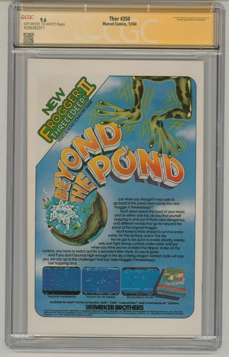 CGC SS 9.6 Thor #350 SIGNED Walt Simonson Story Cover & Art / Beta Ray ...