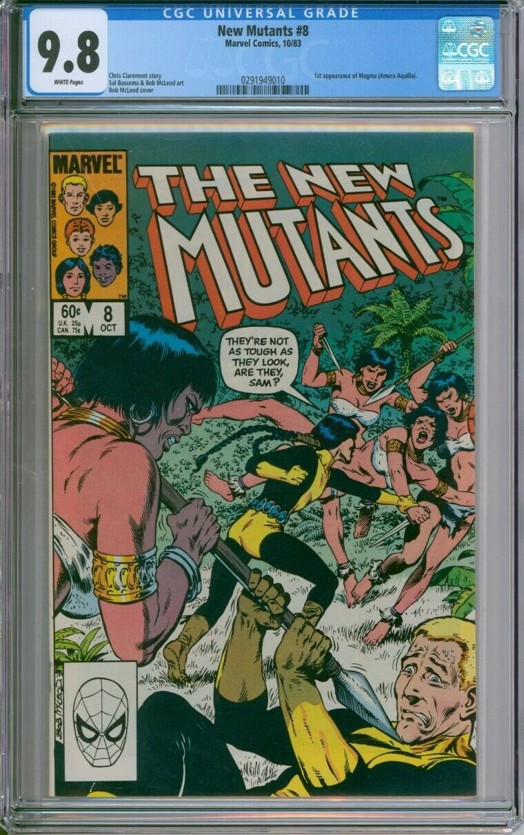 Marvel Comics The New Mutants #8 CGC 9.8 1st Appearance of Magma ...