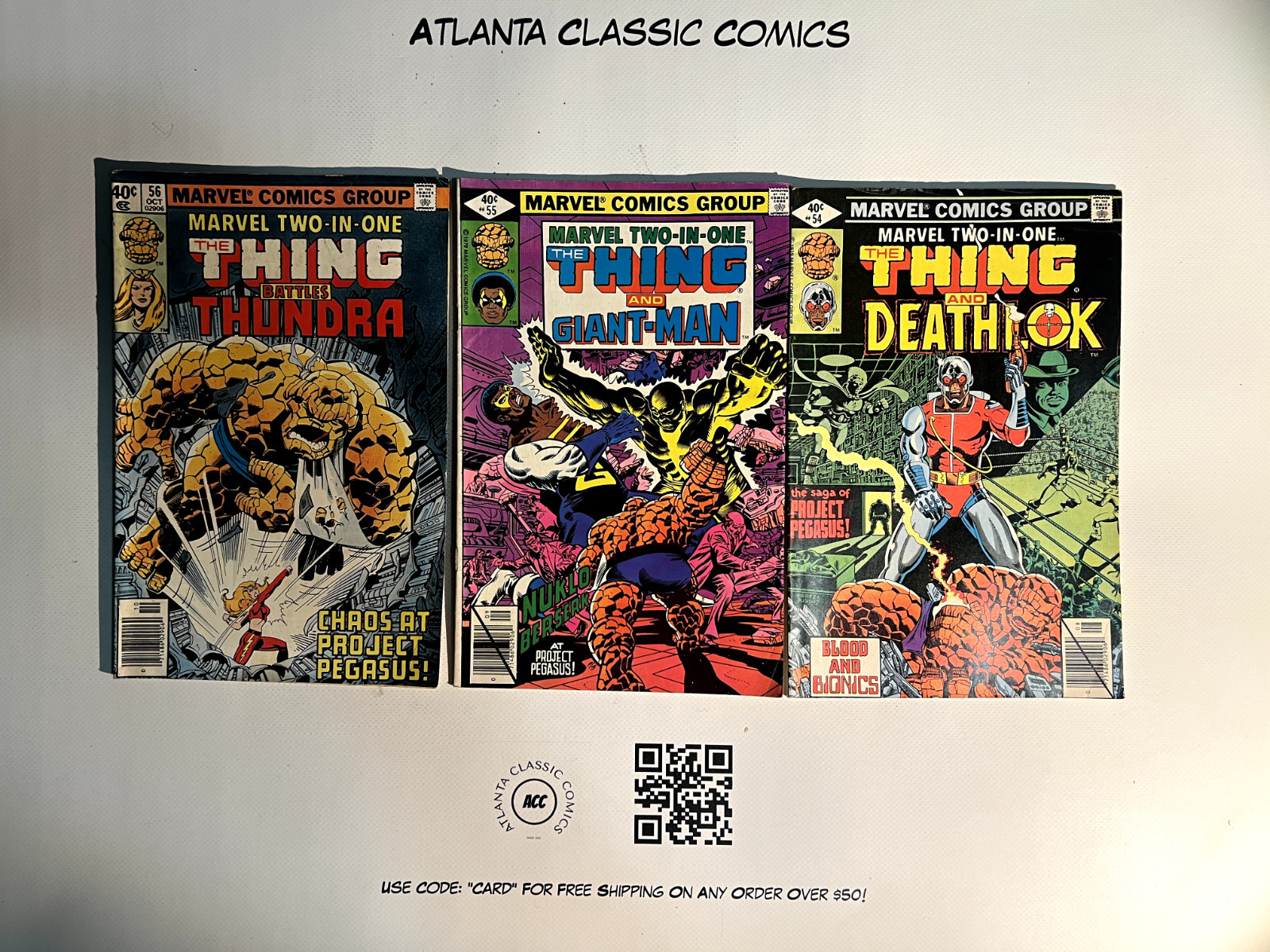 3 Marvel Two In One Marvel Comic Books# 54 55 56 Avengers Defenders 84 ...