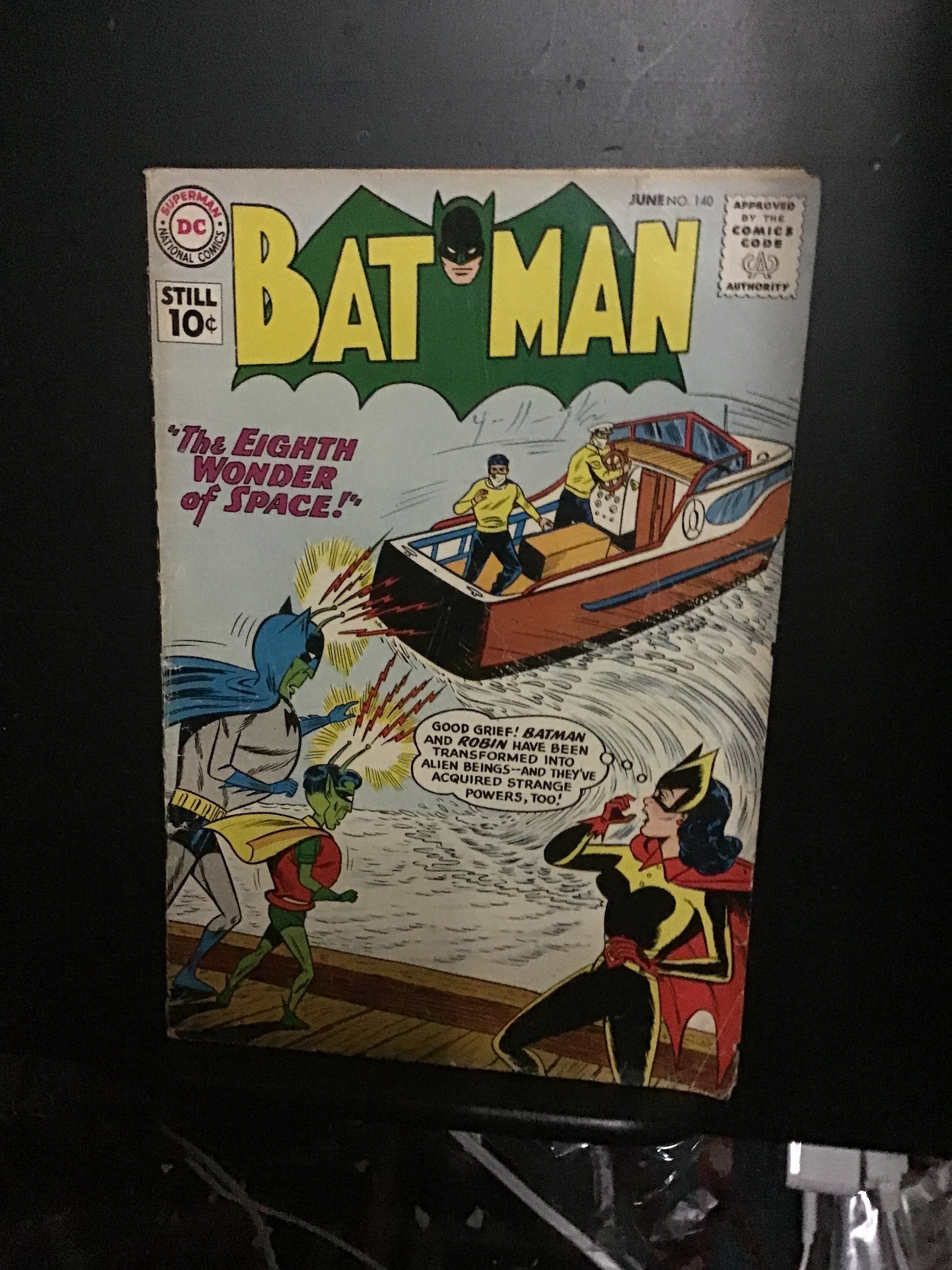 Batman #140 (1961) Joker key,! Bat Woman cover! Alien Batman and Robin ...