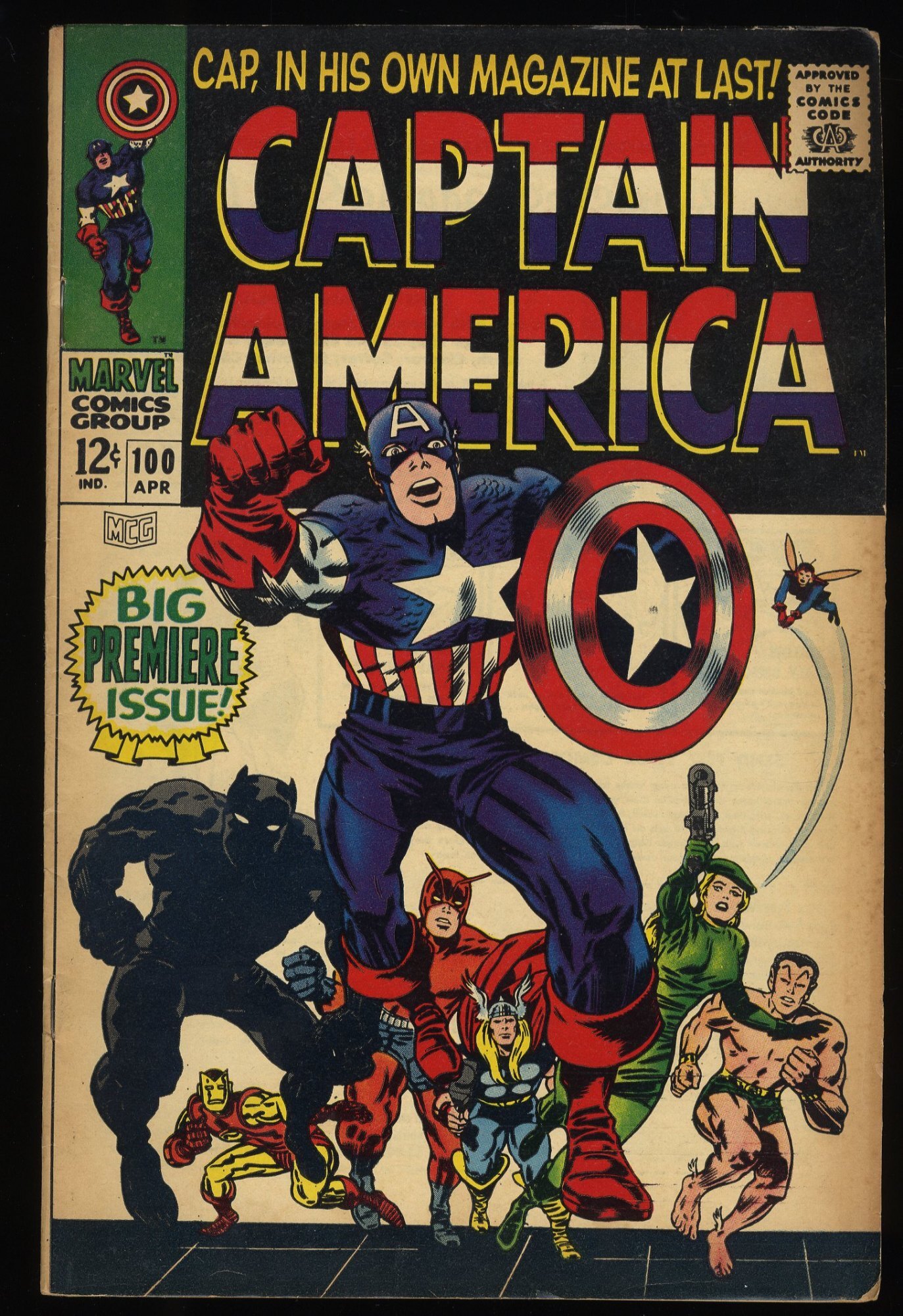Captain America #100 VG 4.0 1st Issue! Black Panther Appearance ...