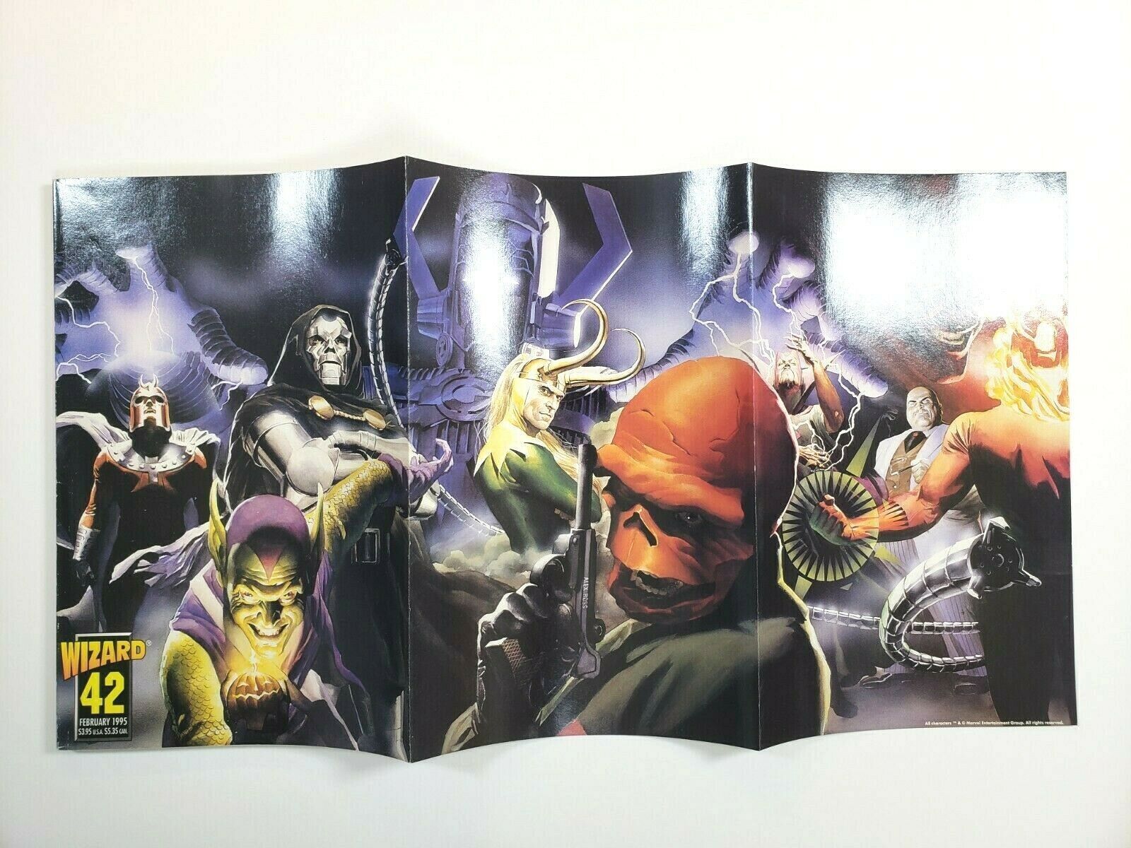 WIZARD #42 Comic Magazine Alex Ross Villains Painted Gatefold Cover Art ...
