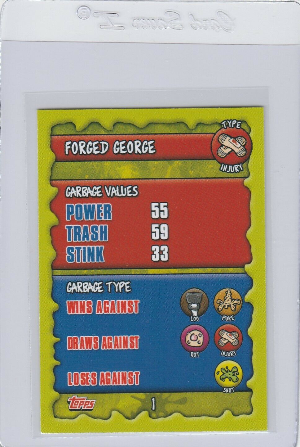 Garbage Pail Kids Forged George 1 GPK 2018 The Garbage Gang Trading ...