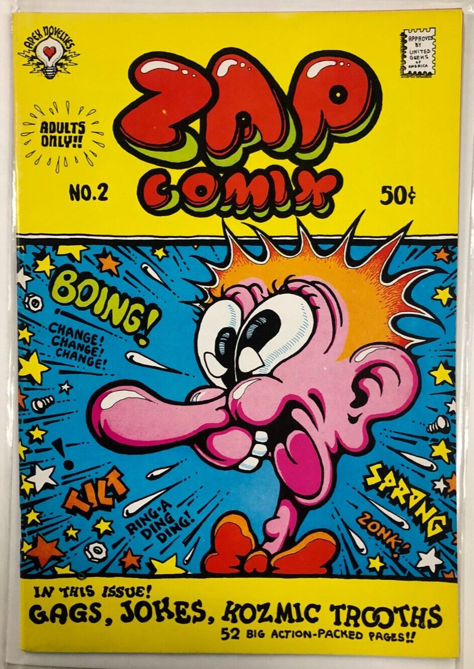 ZAP COMIX 2 (July 1968) VF S.Clay Wilson, Rick Griffin,V Moscoso, CRUMB ...