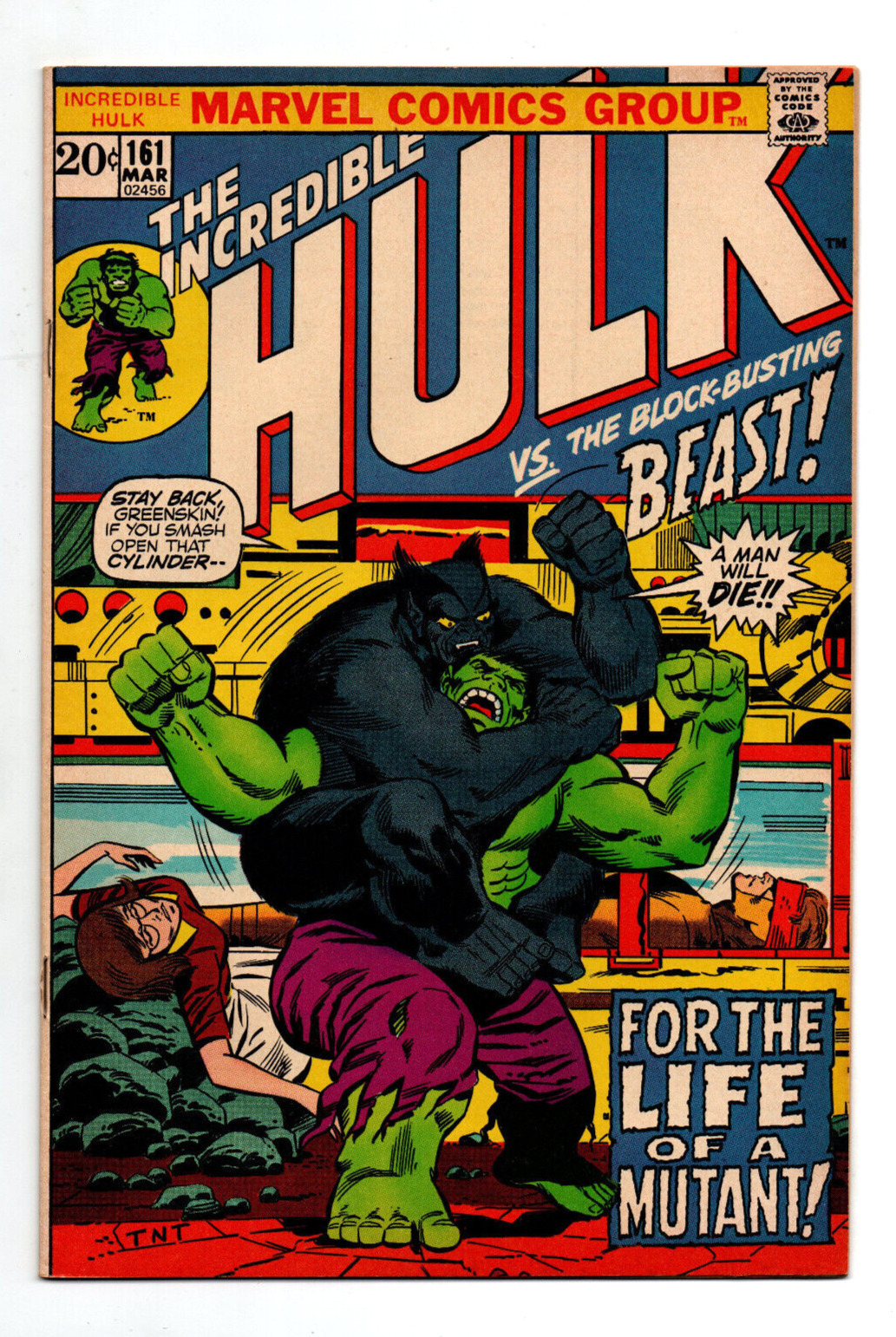 Incredible Hulk #161 - vs the Beast - Mimic dies - 1973 - (-VF) | Comic ...