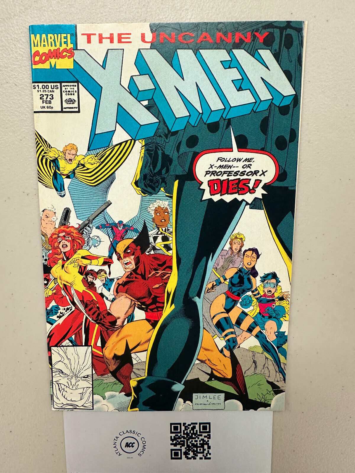 X-men #273 NM Marvel Comic book Wolverine Storm Gambit Cable Jim Lee 8 ...
