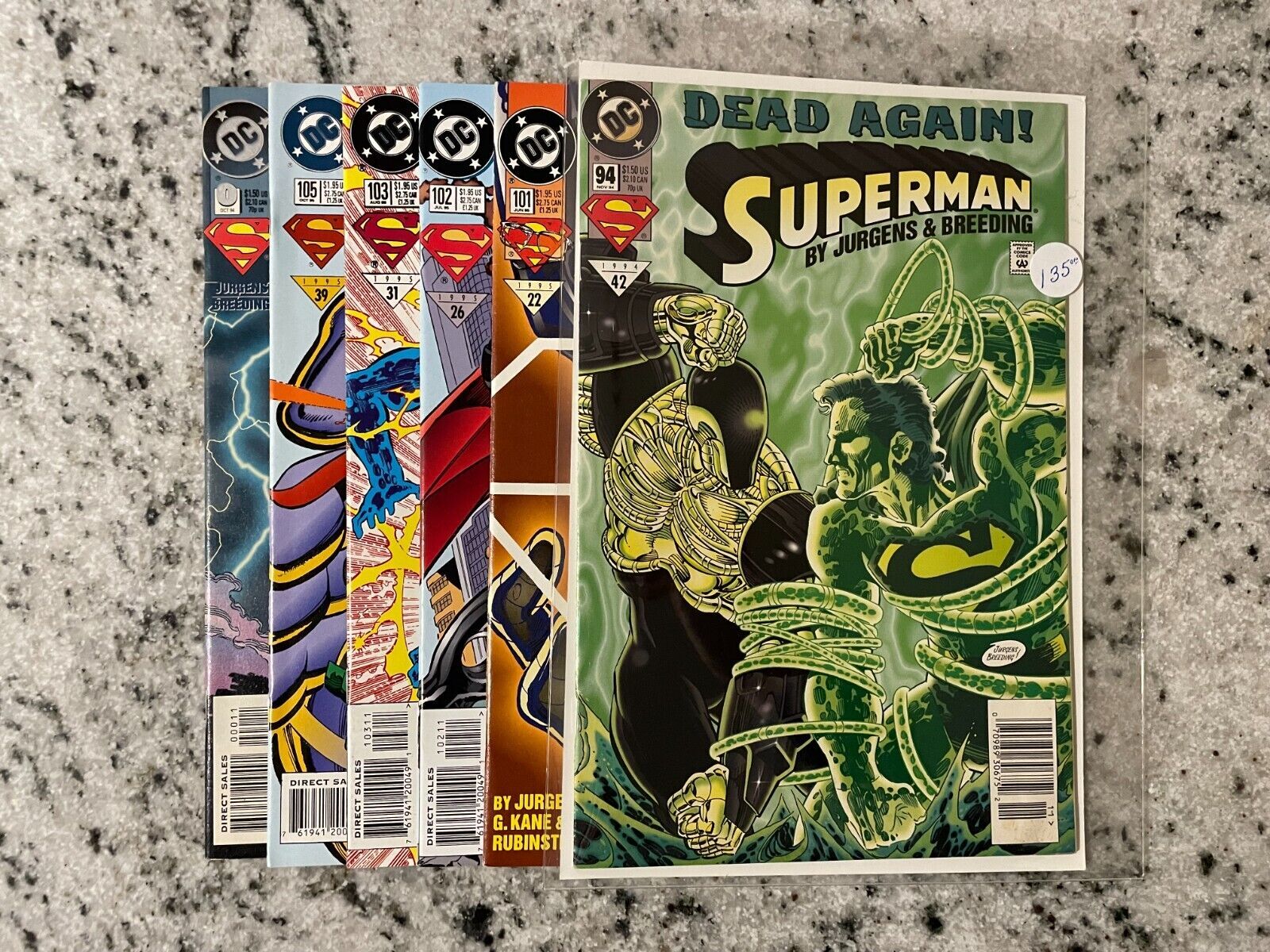 6 Superman DC Comic Books # 94 101 102 103 105 0 Batman Flash Atom Arrow J961 | Comic Books ...