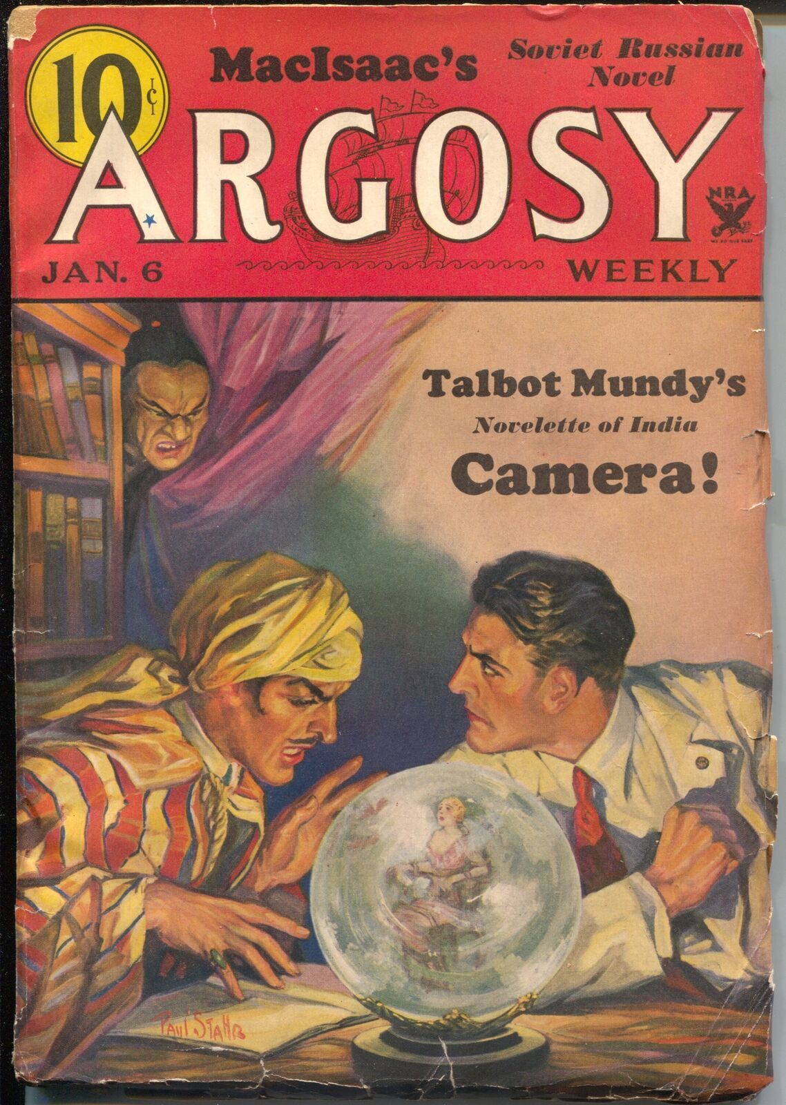 PULP: Argosy 1/6/1934-Munsey-Paul Stahr fortune teller cover-Talbot ...