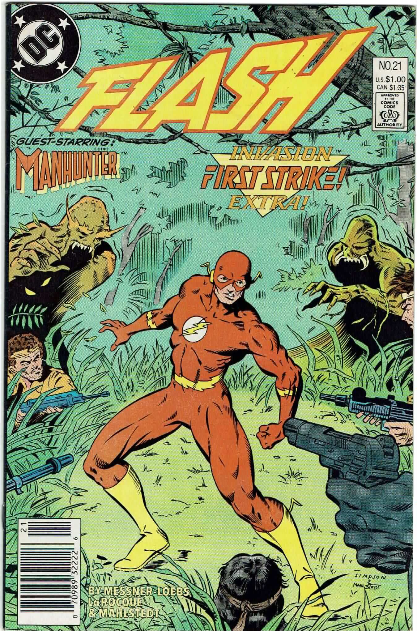 Flash #21 (1987 v2) Newsstand Manhunter Booster Gold NM | Comic Books ...