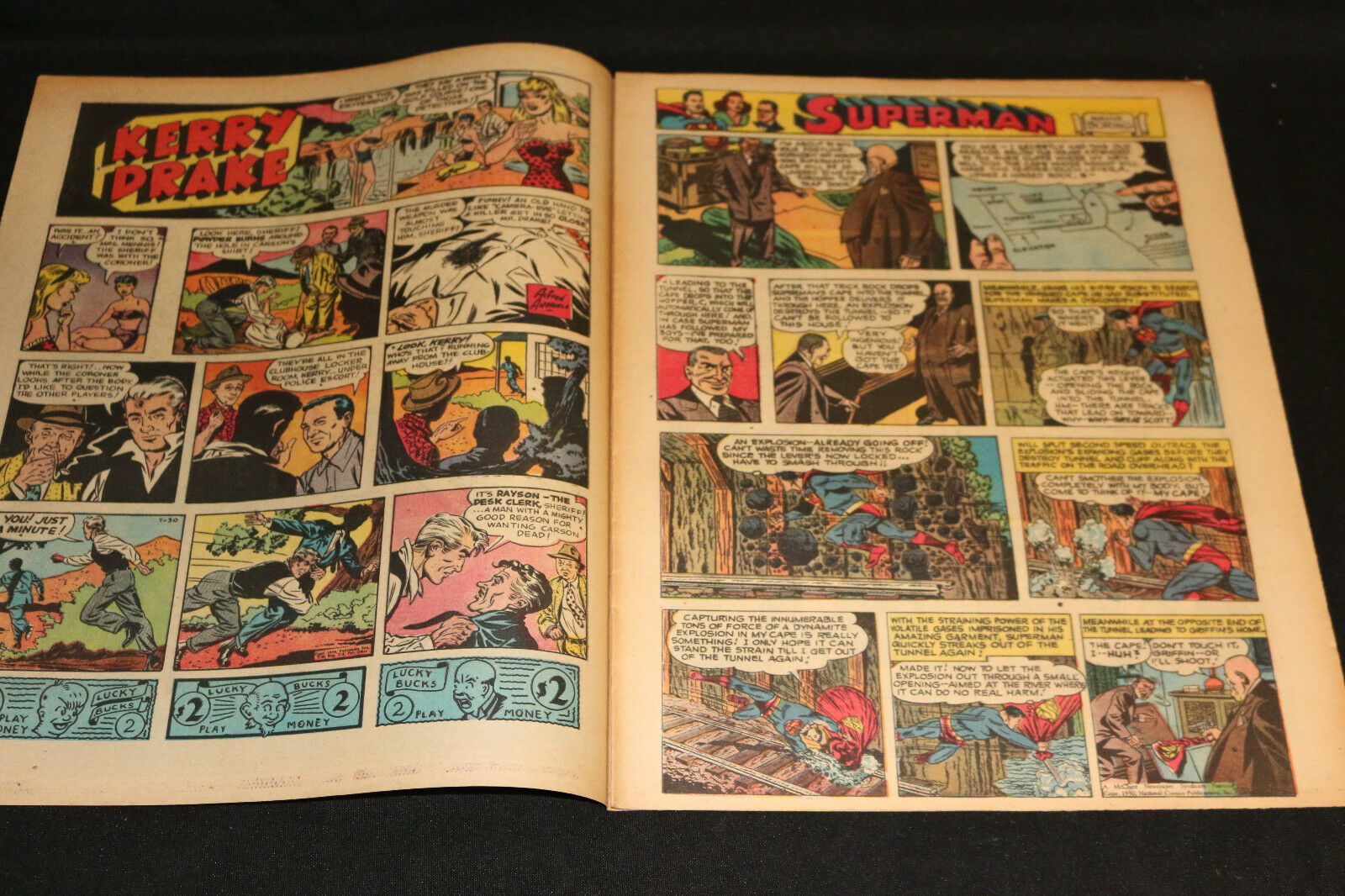 1950 Sunday Mirror Weekly Comic Section July 30th (VF) Superman Train ...