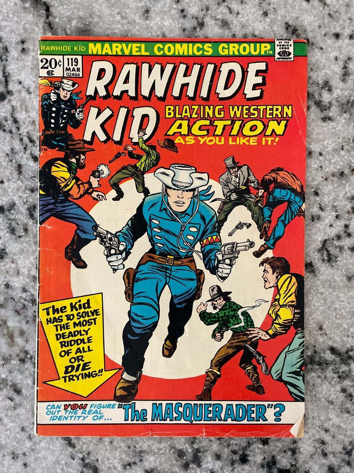 Rawhide Kid # 119 FN Marvel Comic Book Western Cowboy Lieber Indians 13 ...
