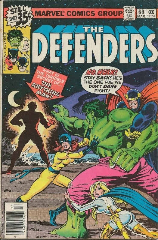 Defenders #69 ORIGINAL Vintage 1979 Marvel Comics Hulk Anything Man ...