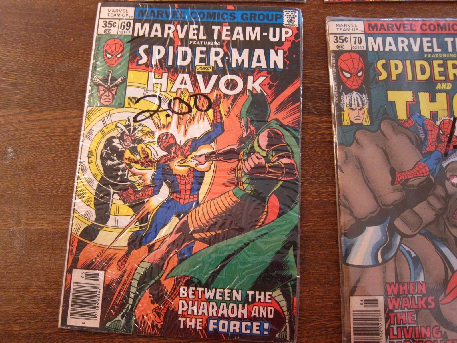 Marvel Team-Up #66 67 68 69 70 71 Spiderman Thor Man-Thing VF (8.0 ...