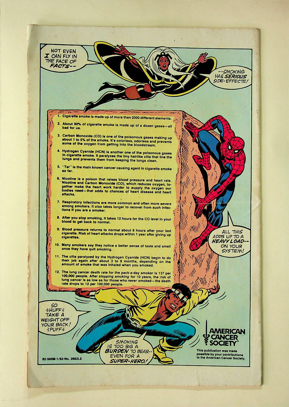 Spider-Man, Storm and Power-Man (1982, Marvel) - Good - Amer. Cancer ...