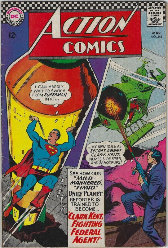 Action Comics #302 7/63, #348, 3/67, & #350, May 1967 | Comic Books ...