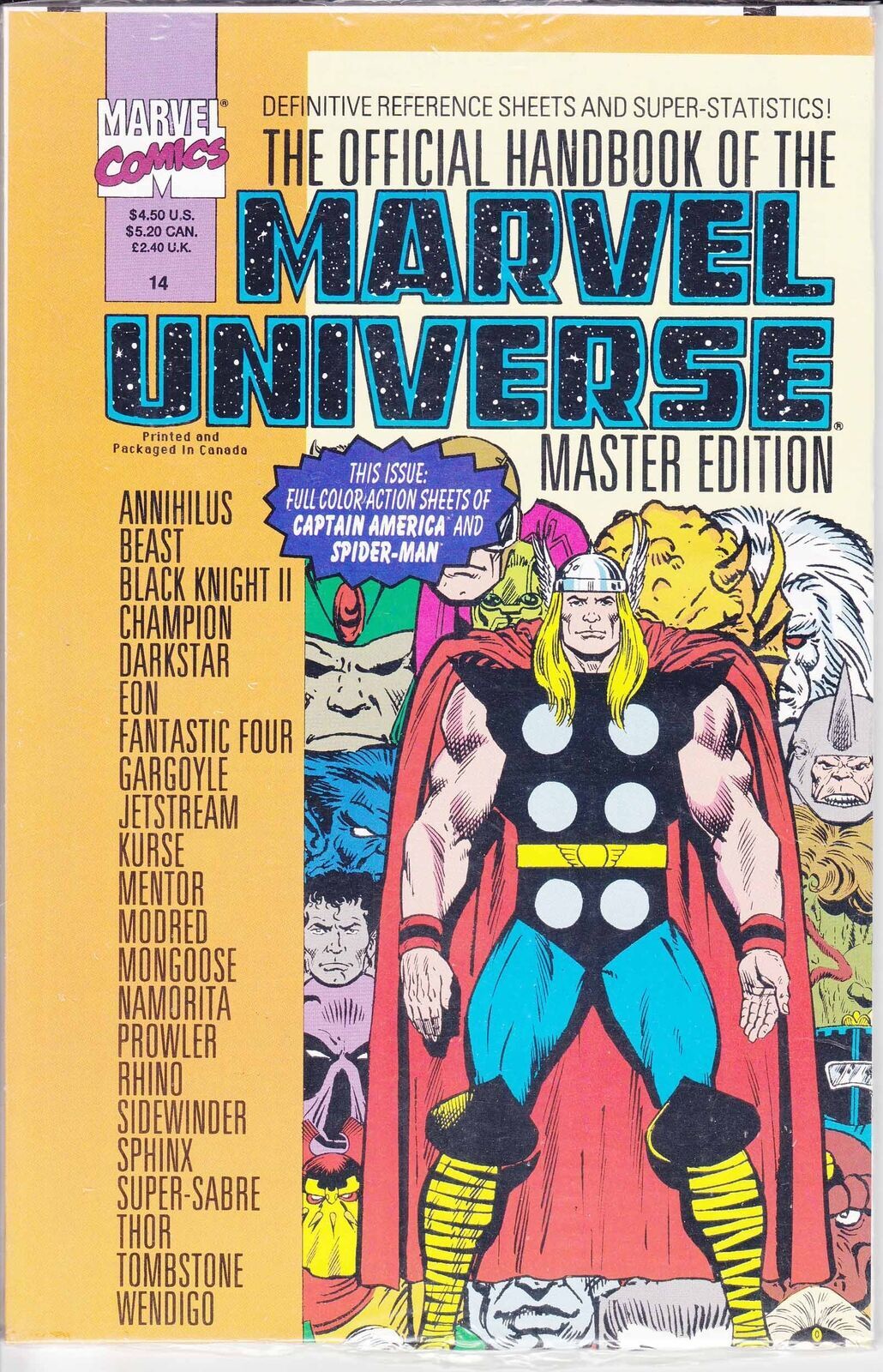 Official Handbook of the Marvel Universe Master Edition #14 (in bag) VF ...