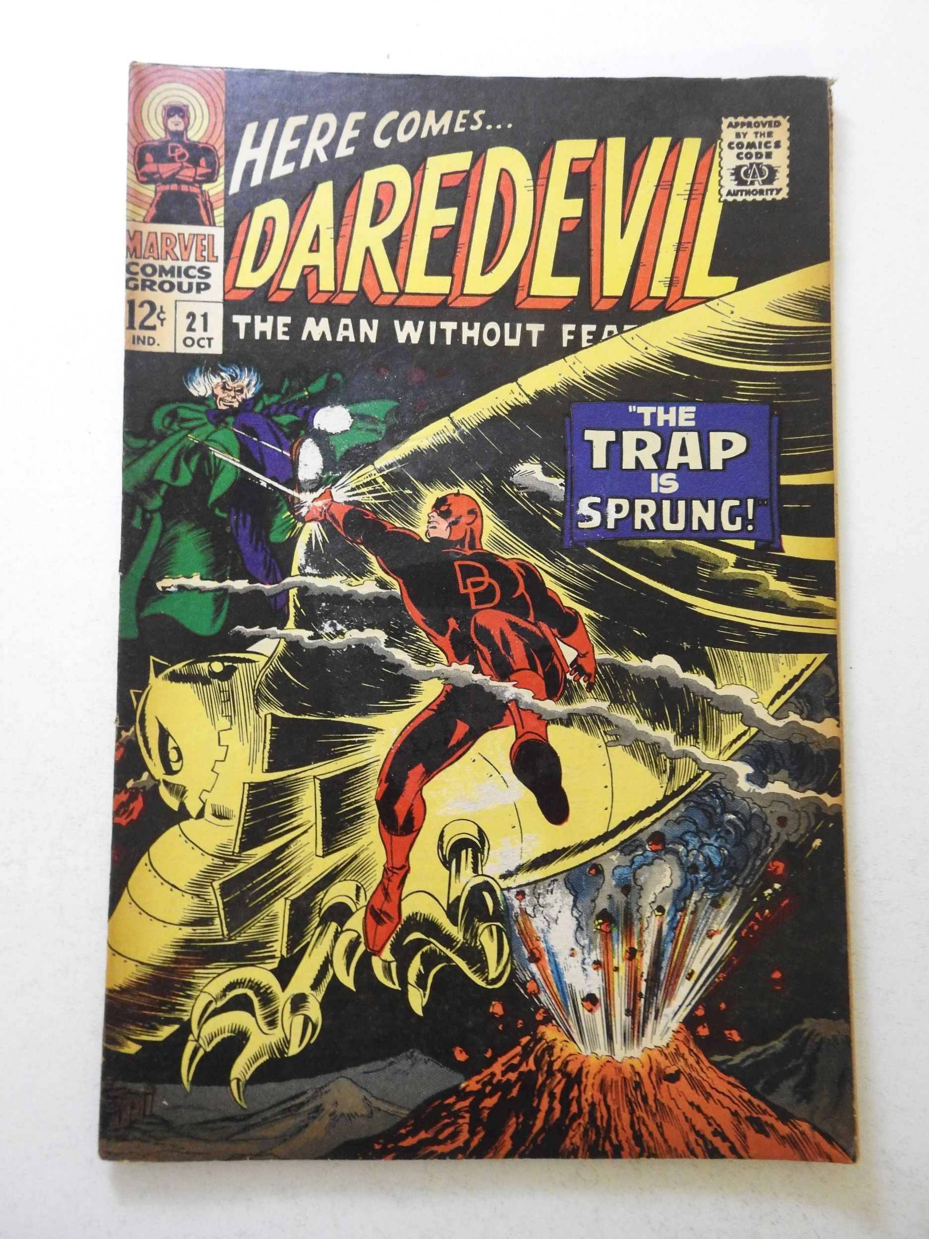 Daredevil #21 (1966) GD/VG Condition stains front/back cover, tape ...