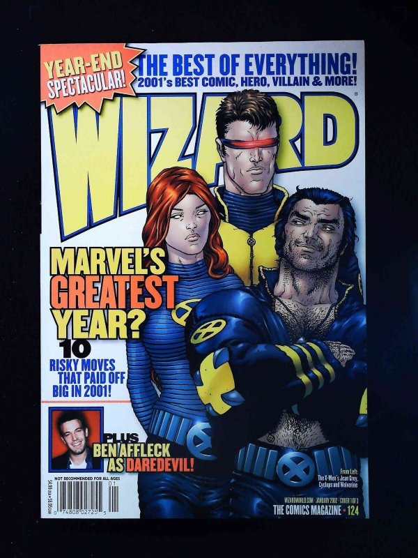 Wizard Magazine #124Au 2002 Vf+ Newsstand Unsealed New X-Men By Quitely ...