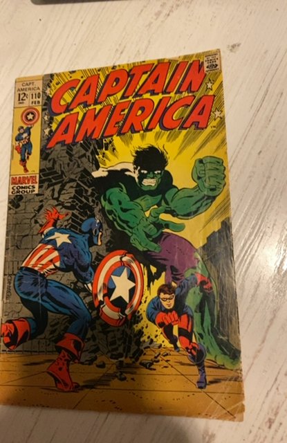 Captain America #110 (1969)Steranko Hulk vs captain America see ...