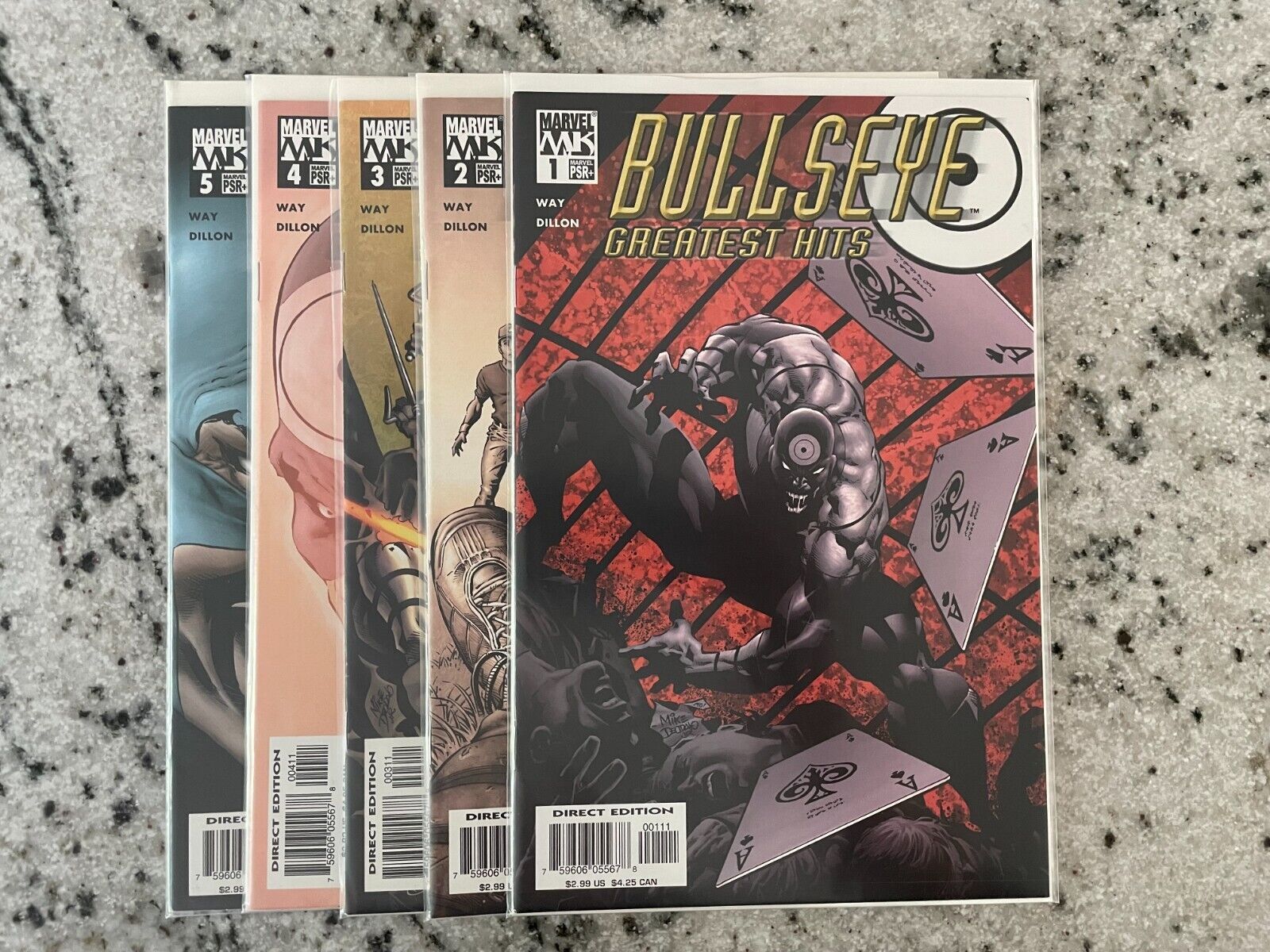 Bullseye Greatest Hits Complete Marvel Comics LTD Series # 1 2 3 4 5 NM ...