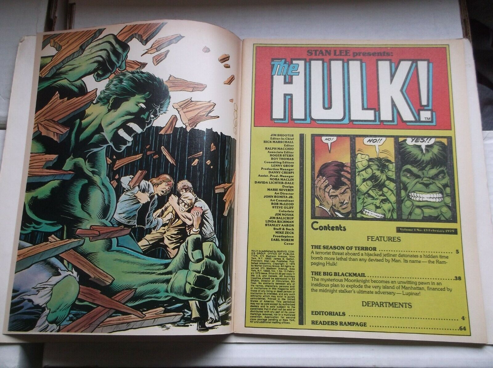 Marvel: Hulk (Formerly the Rampaging Hulk) #13, 1st Sienkiewicz's Moon ...