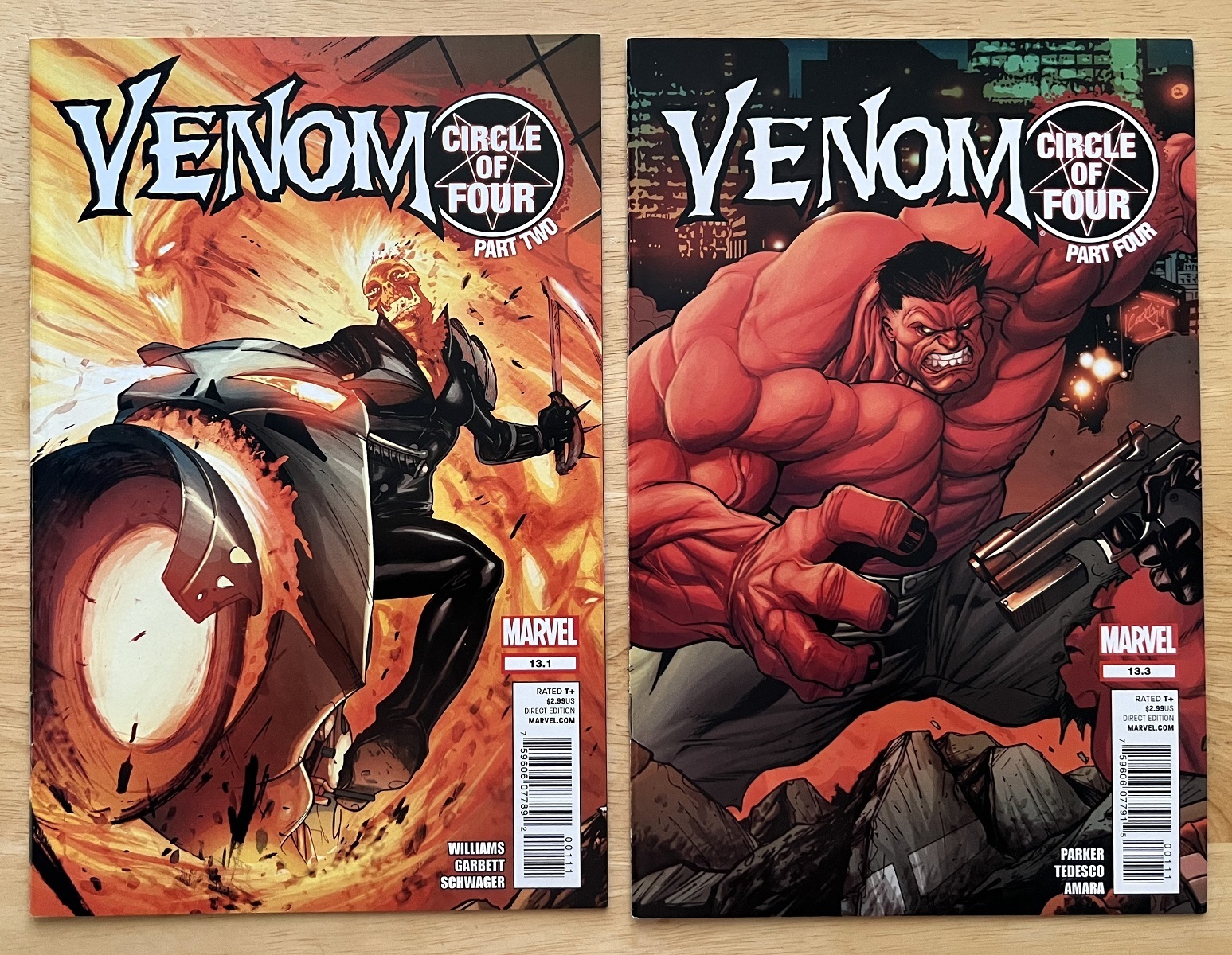 Venom 13.1 + 13.3 Ghost Rider RED Hulk (2012) B6 | Comic Books - Modern ...