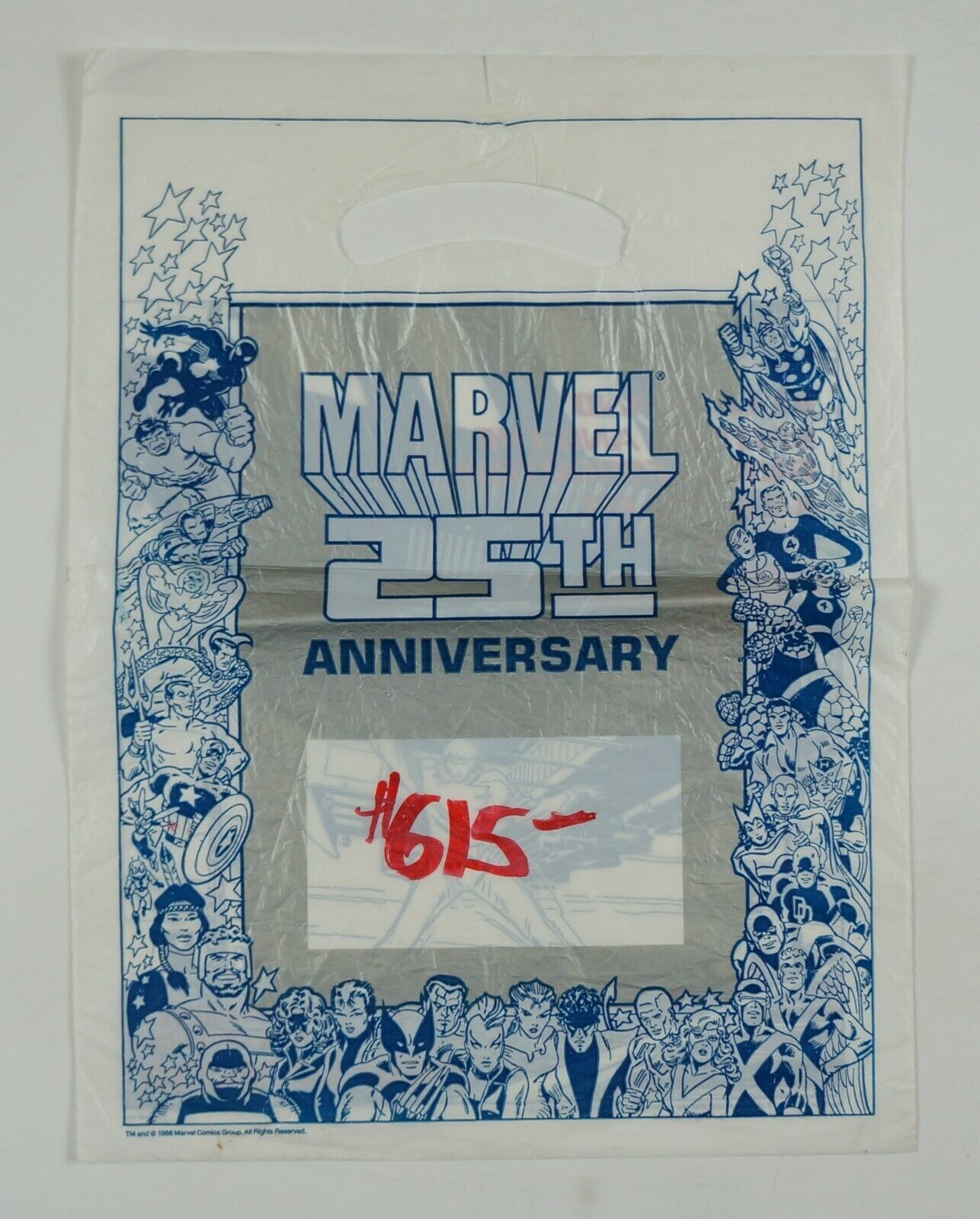 Marvel 25th Anniversary / New Universe - Comic Shop Retail Plastic Bag ...
