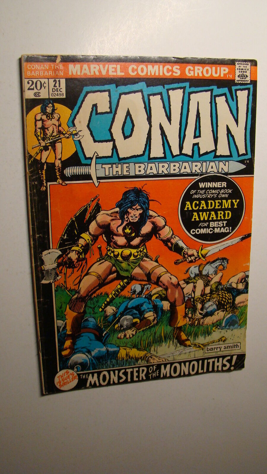 Conan 21 VS Monster of Monoliths Marvel Barry Windsor-Smith ART | Comic ...