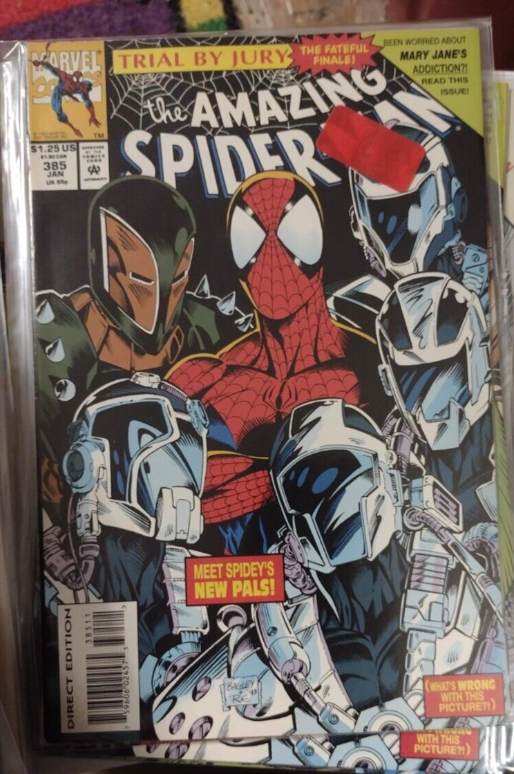 Amazing Spider-Man # 385 1993 MARVEL venom, trial by jury finale venom ...