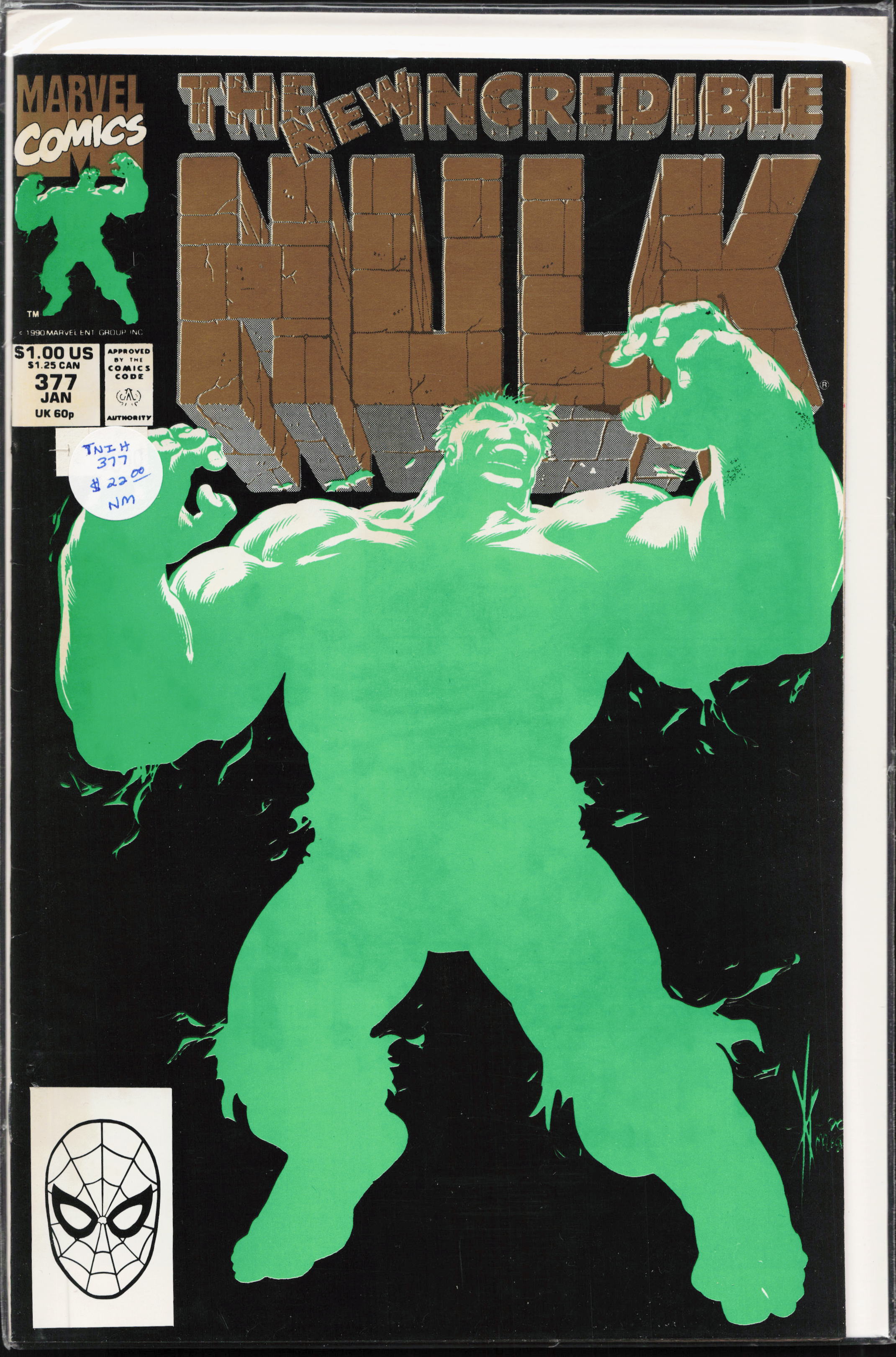 The Incredible Hulk #377 Second Print Cover (1991) Hulk [Key Issue ...