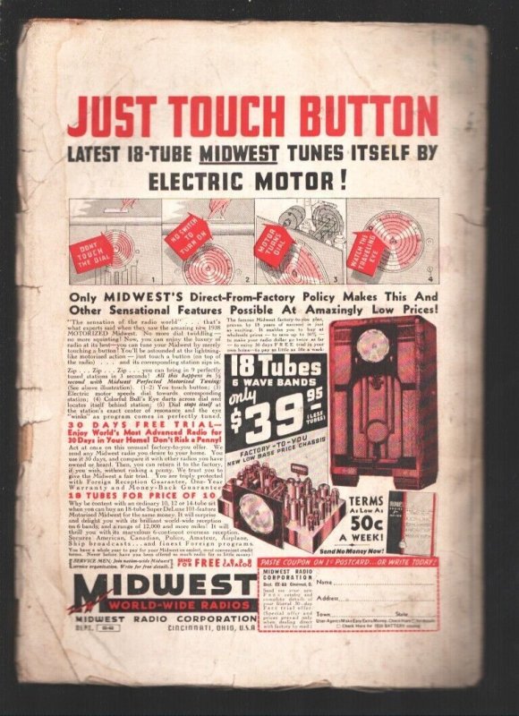 Detective Fiction Weekly 10/23/1937-Ace of Spades-card & prison break ...