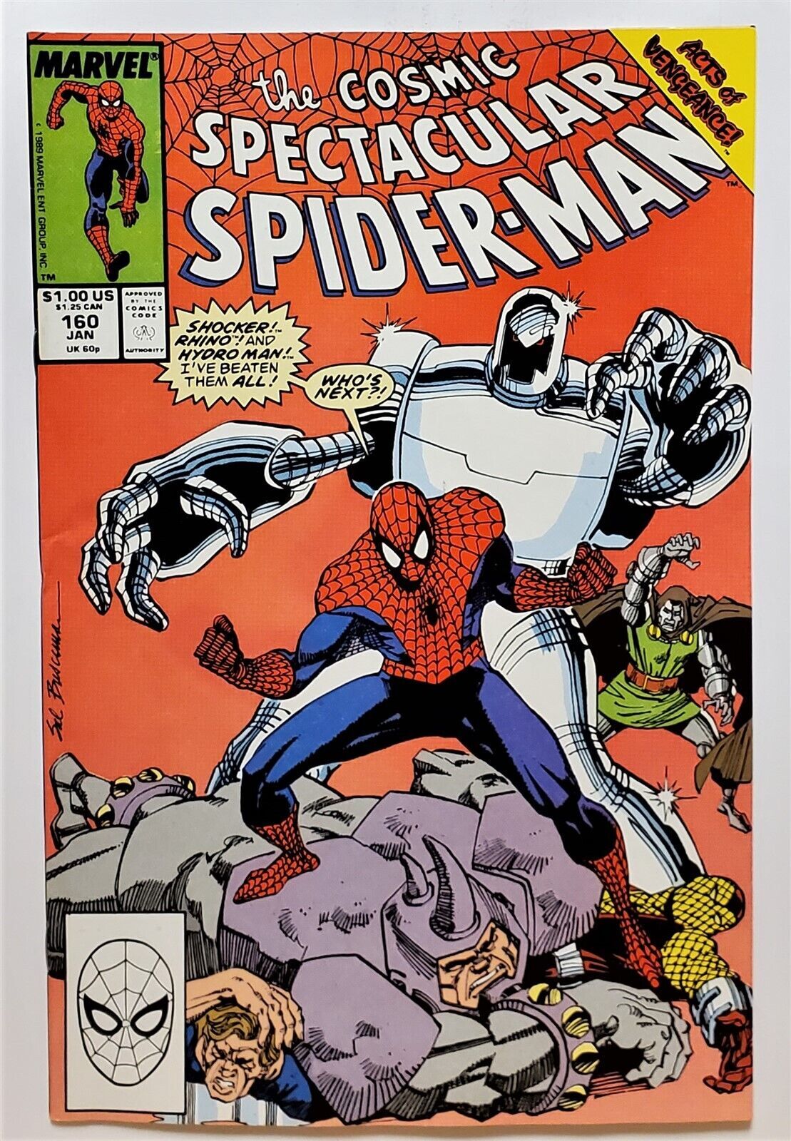 The Spectacular Spider-Man #160 (Jan 1990, Marvel) FN | Comic Books ...