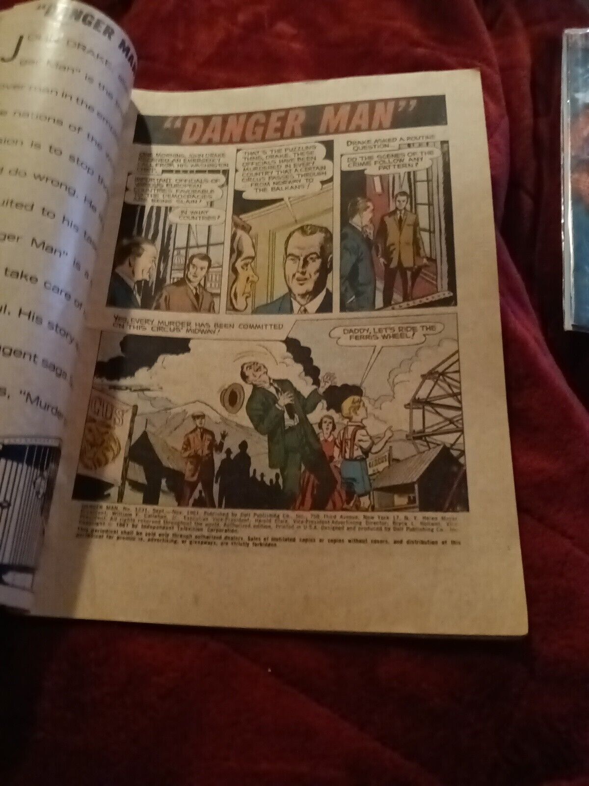 Dell Comics - Dell Four Color # 1231 DANGER MAN ~ BASED ON BRITISH TV ...