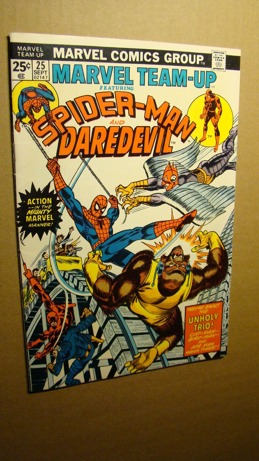 Marvel Team-Up 25 *Nice* Daredevil VS the Unholy Trio 1974 Mantlo ...