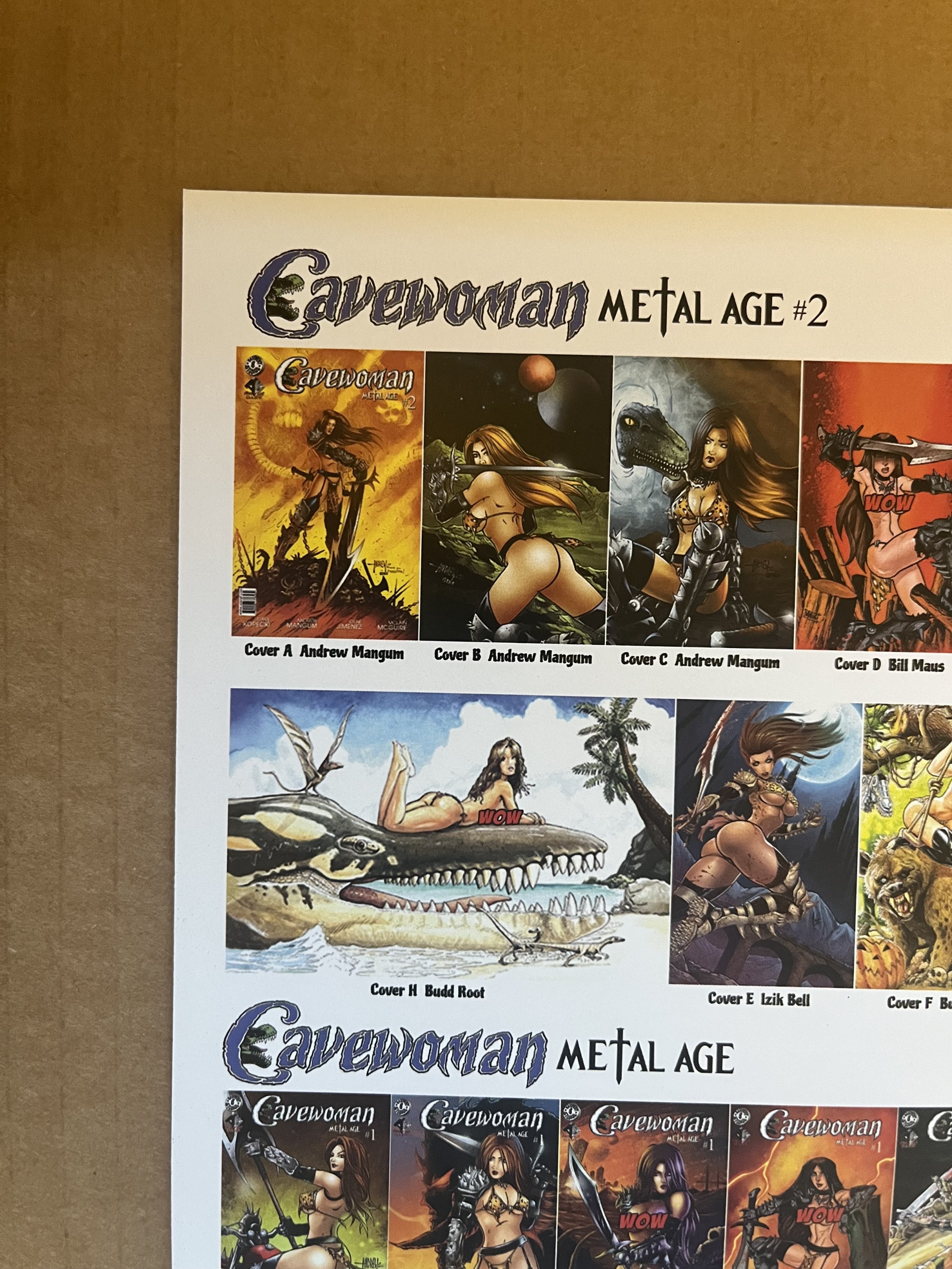 Cavewoman Metal Age 2 NM/NM+ Izik Bell Virgin Limited 400 COA Sexy ...