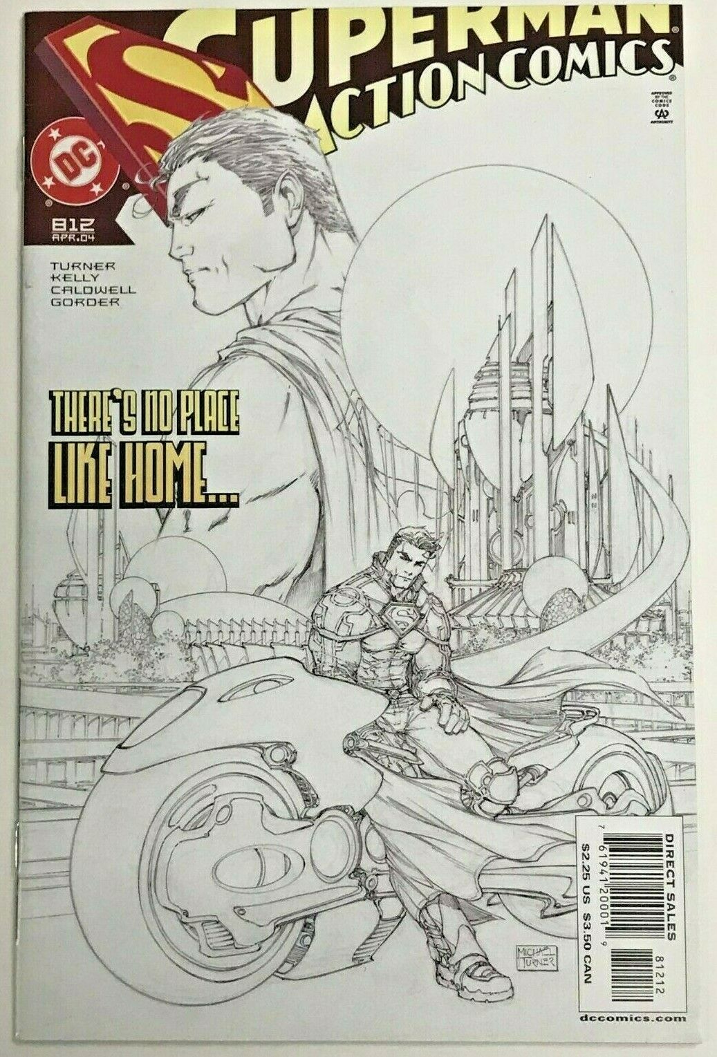 Action Comics#812 VF/NM 2004 Michael Turner Sketch Variant DC Comics ...