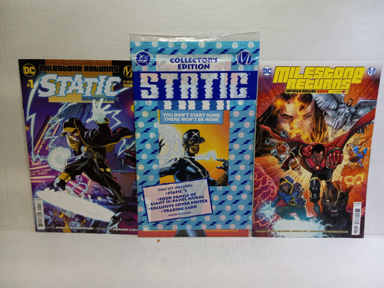 Static #1 + Static #1 Polybagged + Milestone Returns #1 - Free Shipping ...