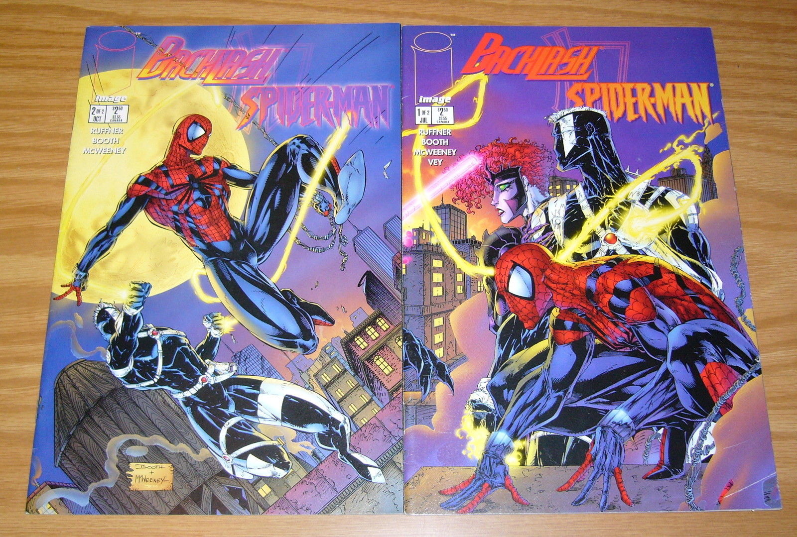 Backlash/Spider-Man #1-2 complete series - venom - brett booth - marvel ...