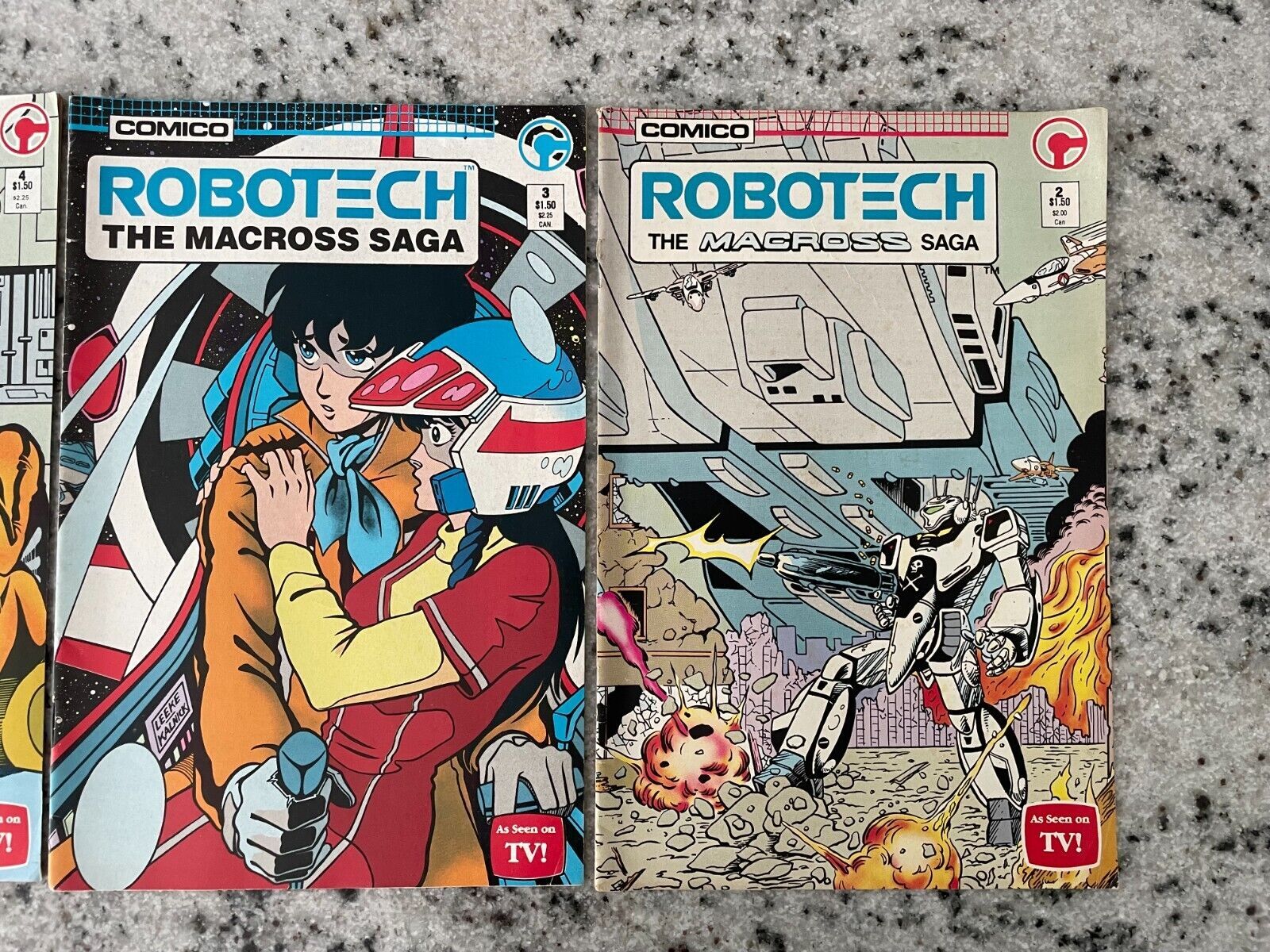 3 Robotech The Macross Saga Comico Comic Books # 2 3 4 Cartoon Series 1 ...